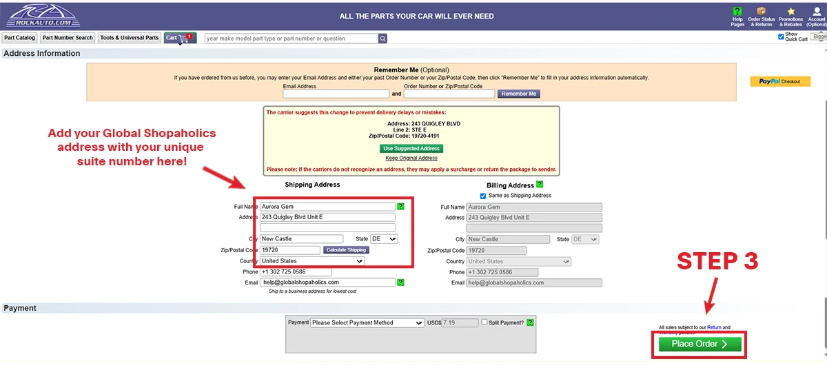 Does RockAuto Ship to Qatar from the US? Order Auto Parts